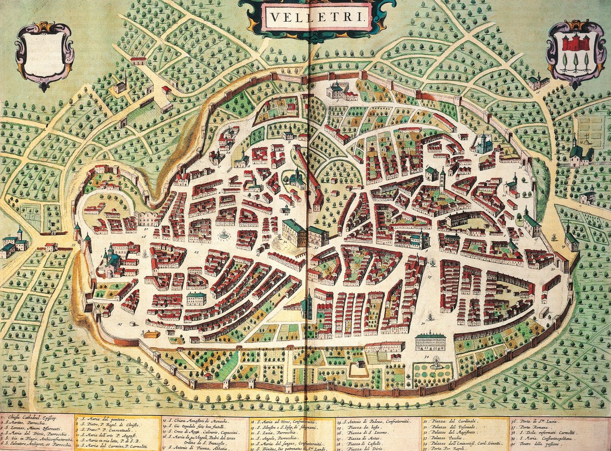 Map of Velletri from Theatrum civitatum et admirandorum Italiae