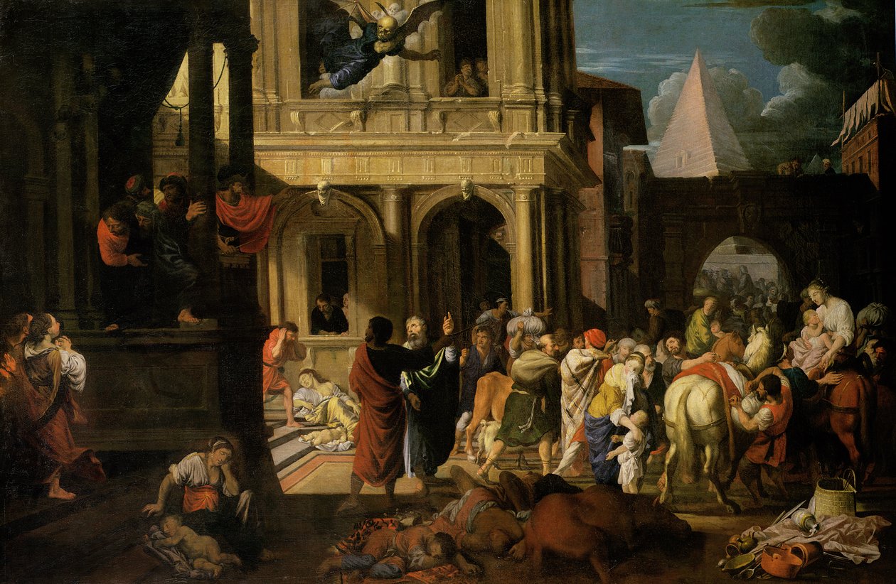 The Israelites Leaving Egypt by Johann Heiss: Fine art print