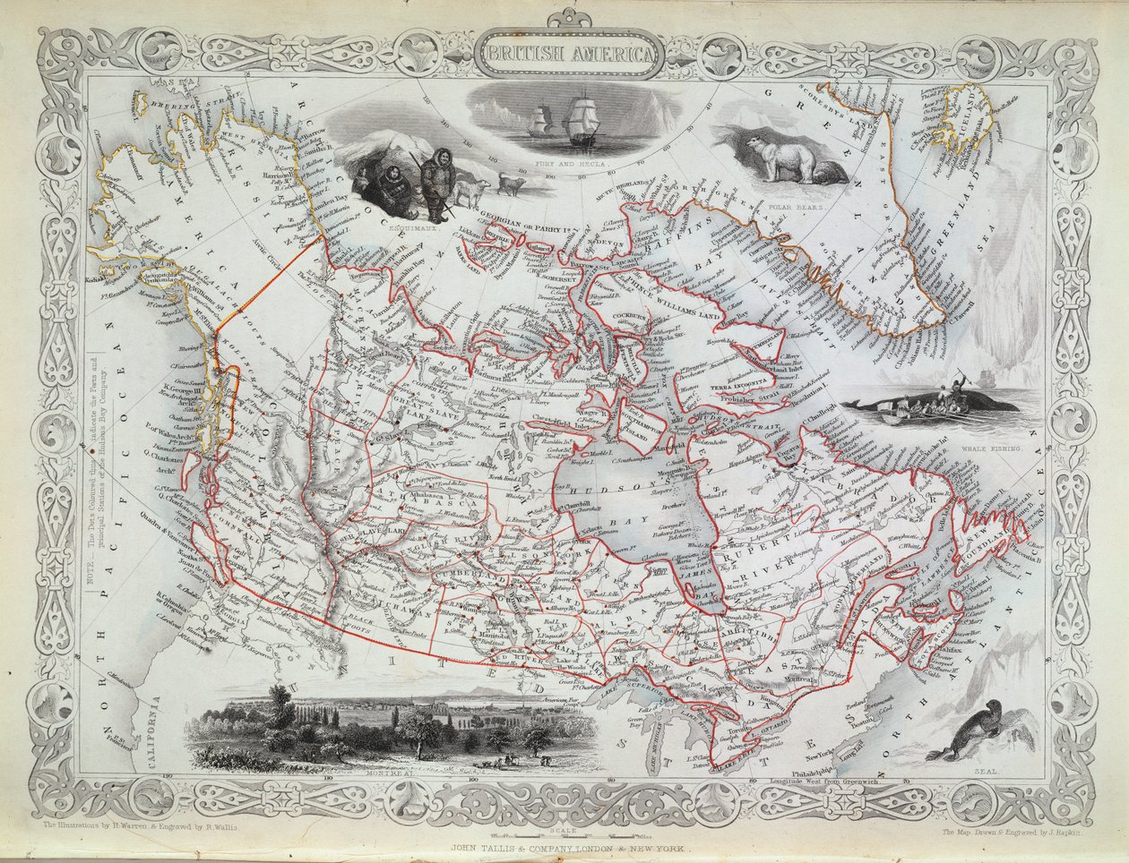 Map of British America by John Rapkin: Buy fine art print