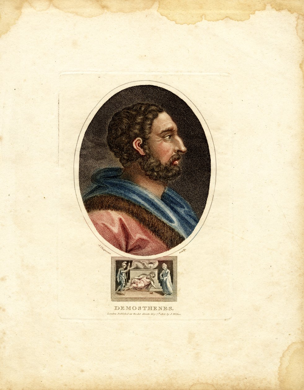 Portrait of Demosthenes by John Chapman: Fine art print