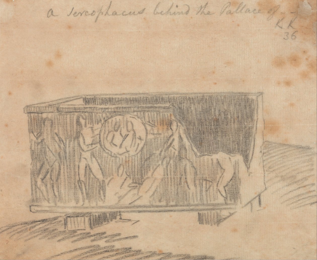 A Sarcophagus Behind the Palace by John Robert Cozens