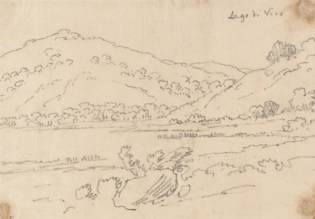 Lake Vico by John Robert Cozens: Premium art reproduction