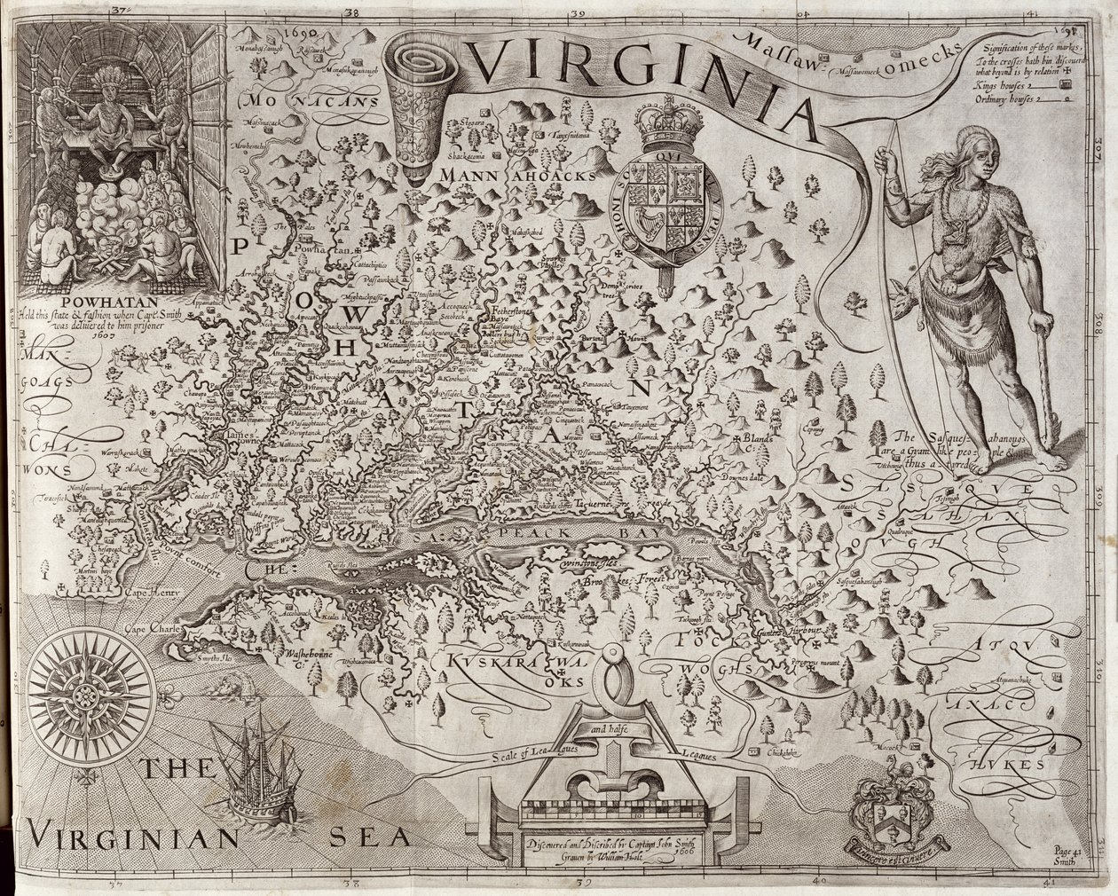 Map of Virginia, discovered and described by Captain John Smith, 1606 ...