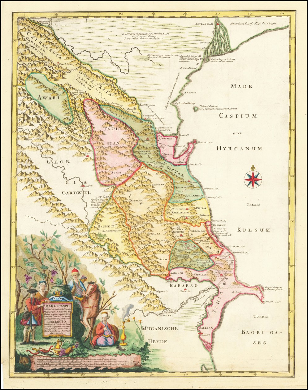 Map of the Western Caspian Sea Region (1728)