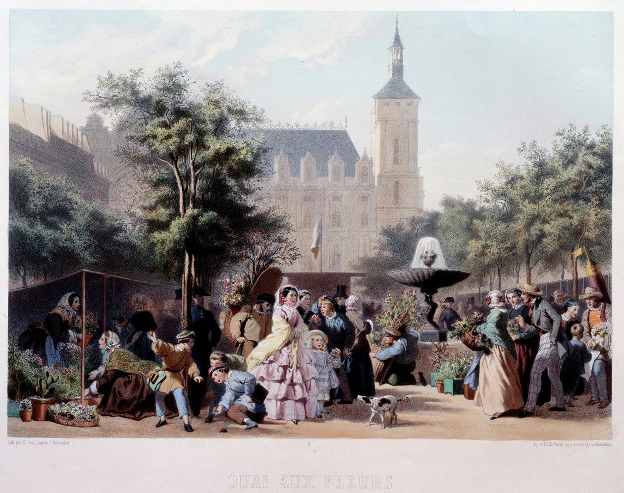 View of the Quai aux Fleurs in Paris The walk on the Ile de la Cite ...