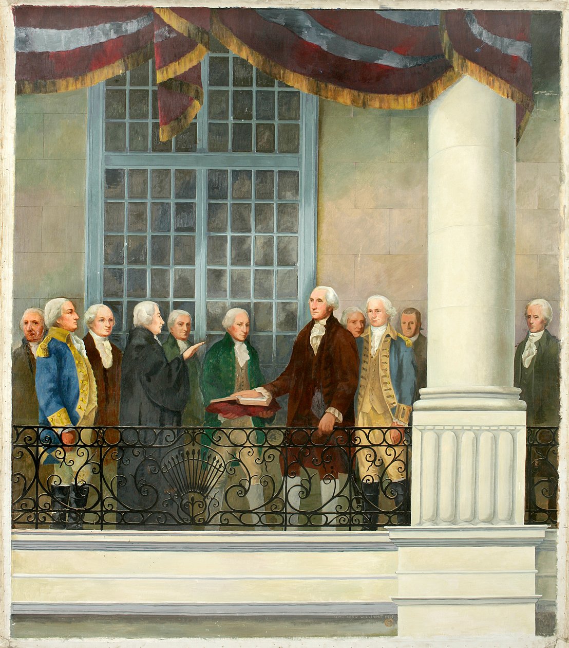 Inauguration of George Washington at Federal Hall, New York City