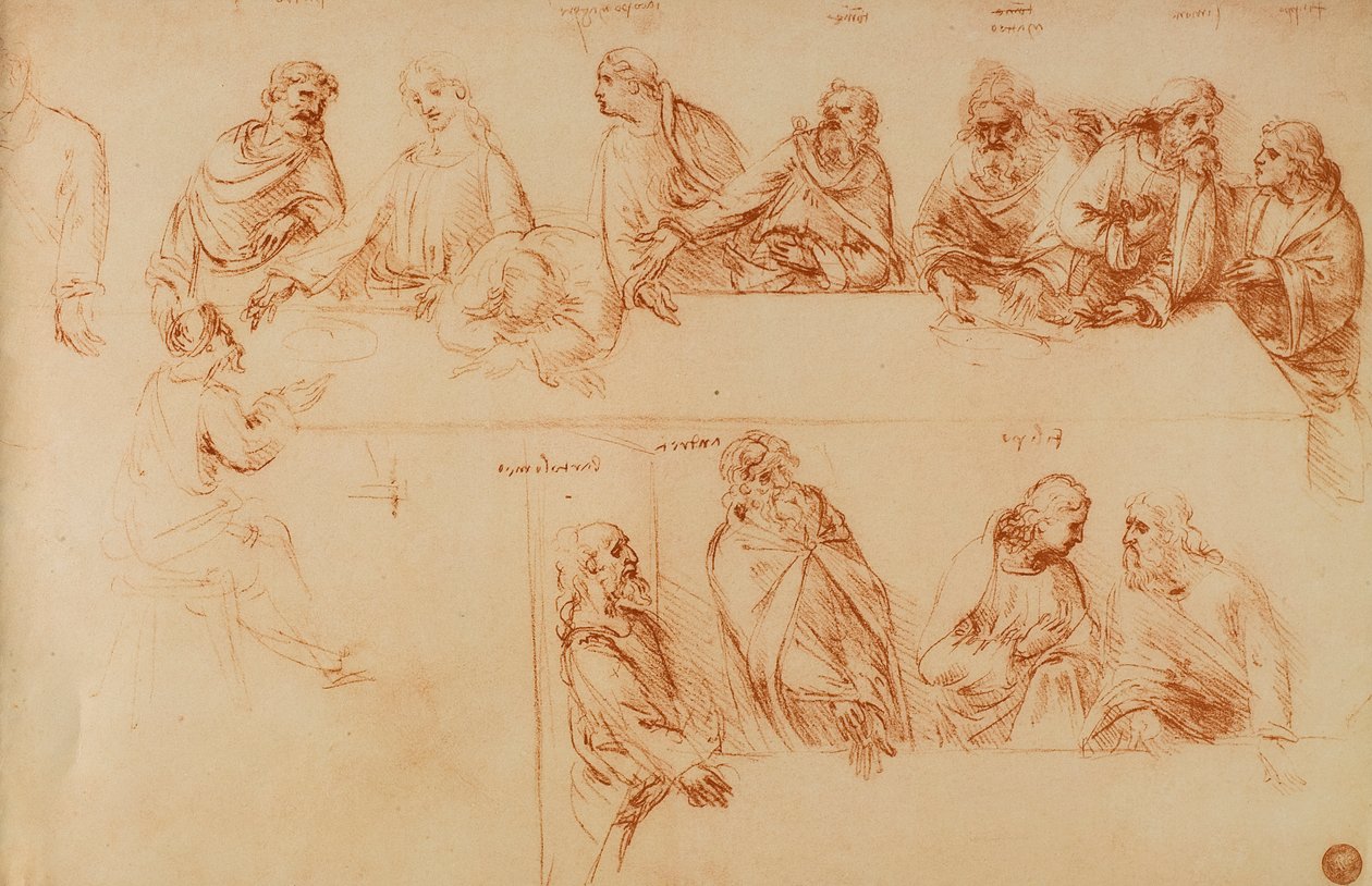 Study for the Last Supper by Leonardo da Vinci