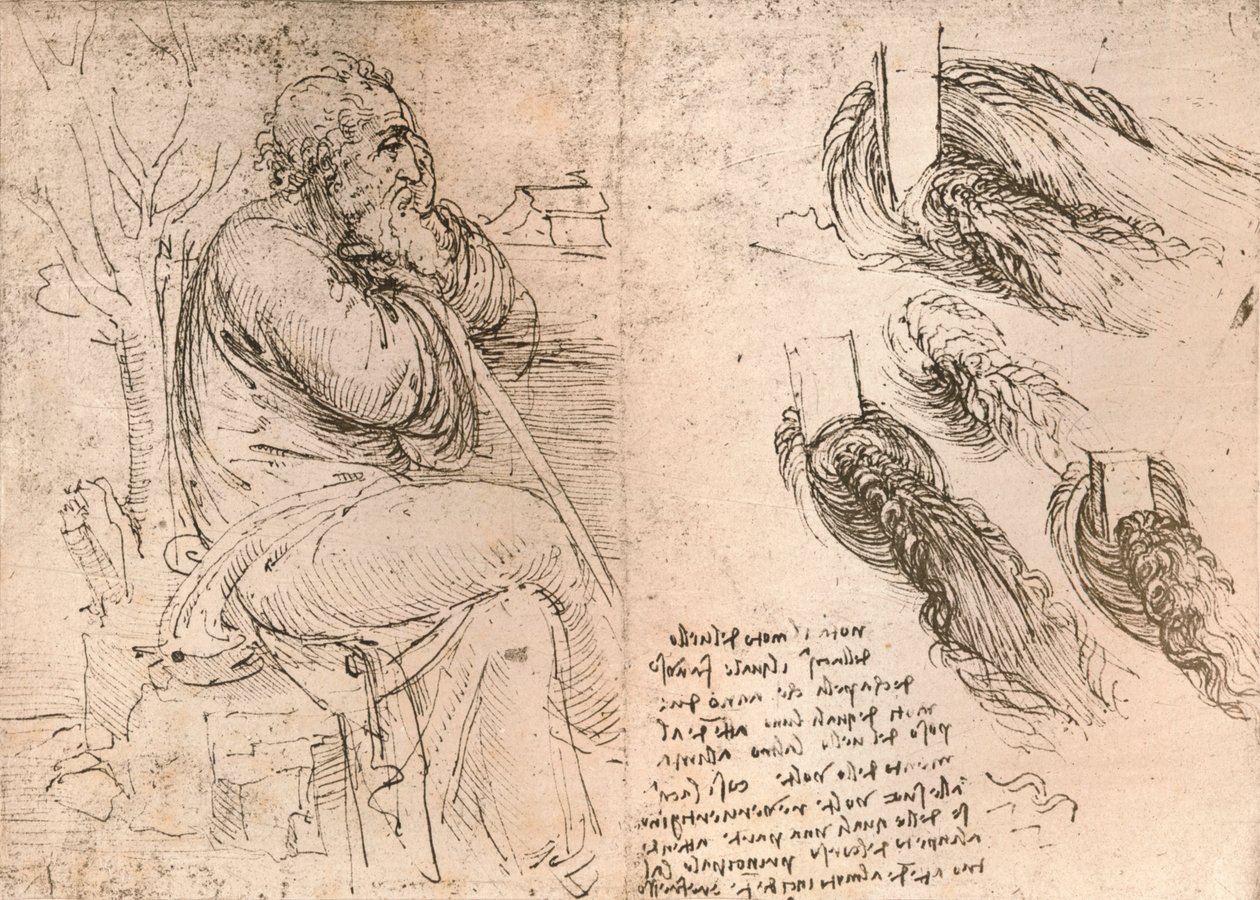 Drawing Illustrating the Representation of Hair Falling Down in Curls