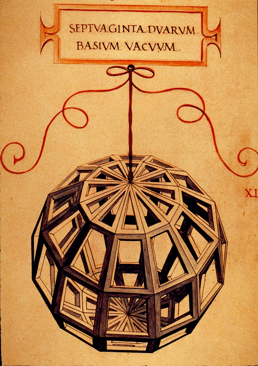 Geometry: A Polyhedron Page Taken from the Manuscript 'De Divina ...