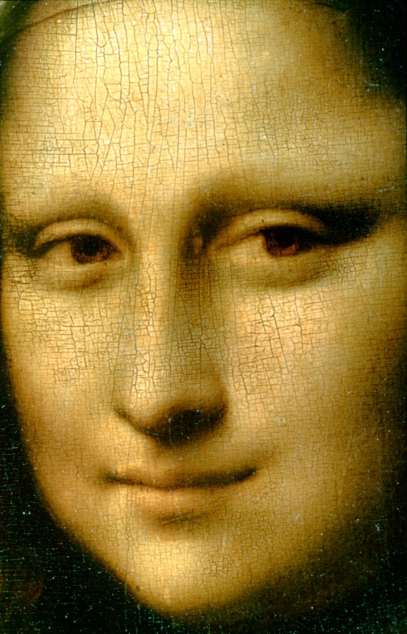 Portrait of Mona Lisa (detail) by Leonardo da Vinci