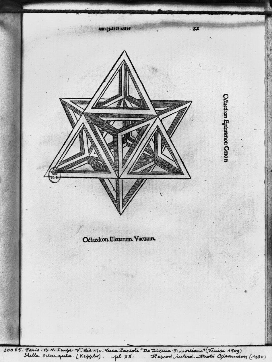 Stella Octangula, from 'De Divina Proportione' by Luca Pacioli