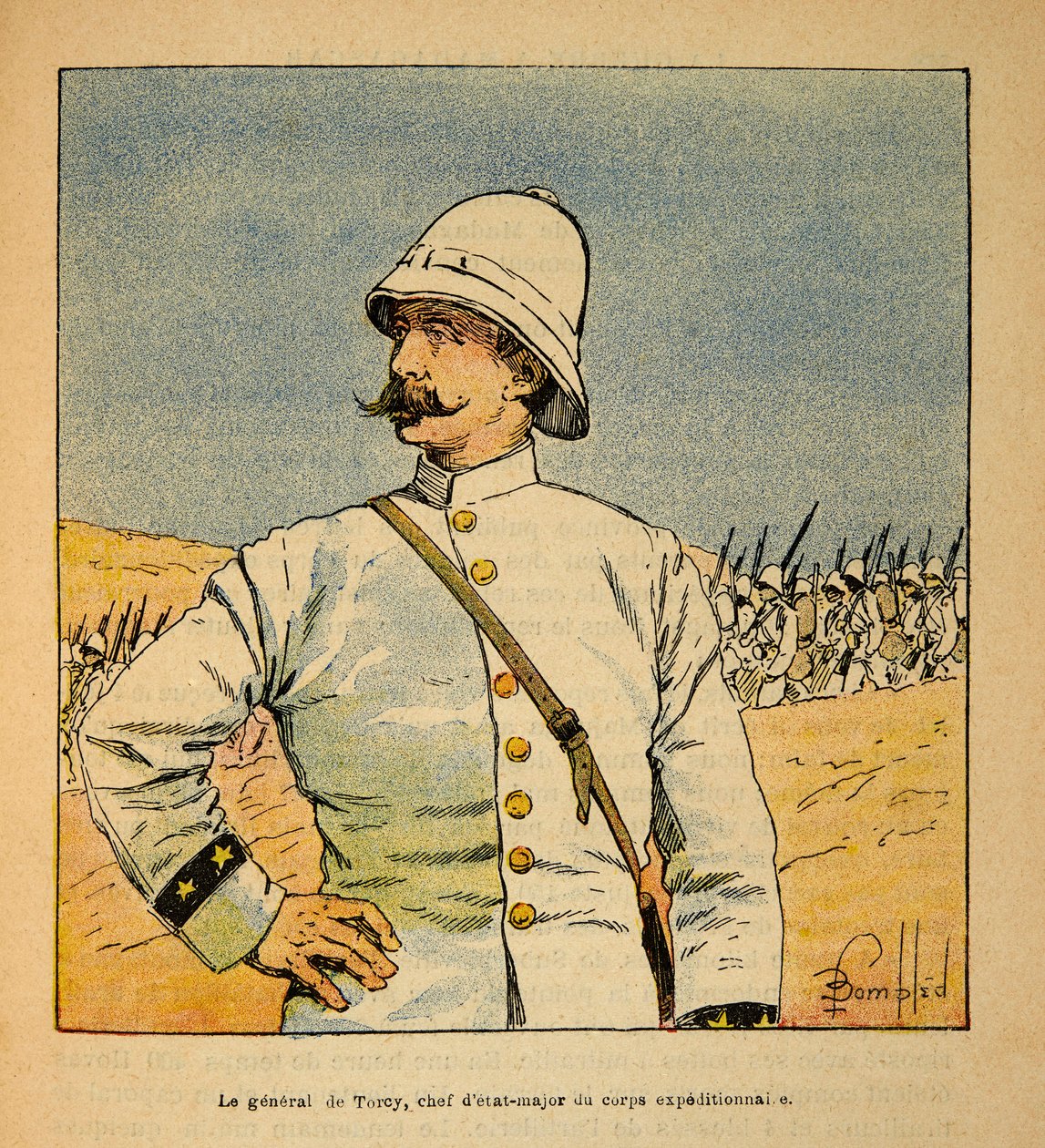 The War in Madagascar: Portrait of General De Torcy, Chief of Staff of ...