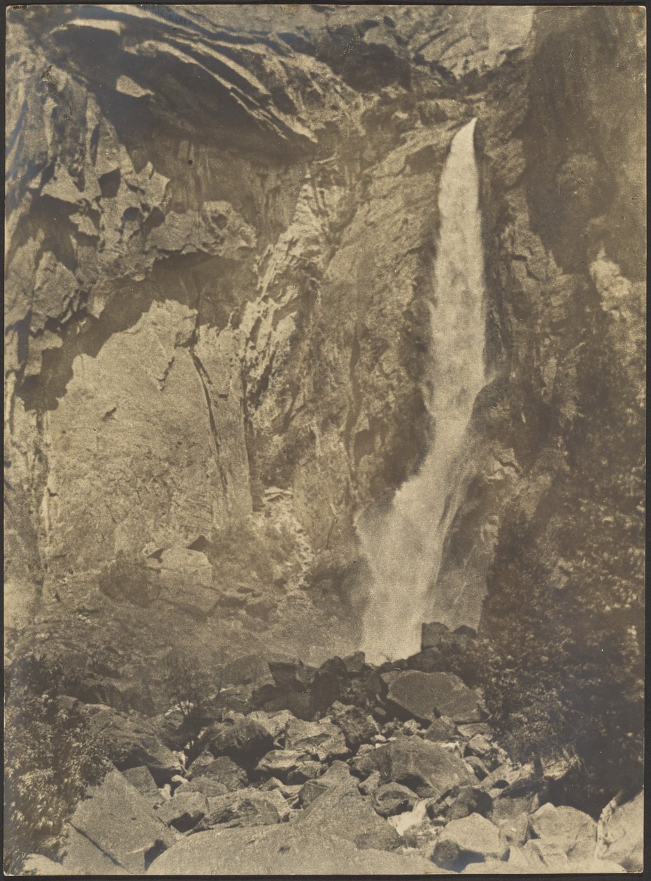 Waterfall in Rocky Ravine by Louis Fleckenstein