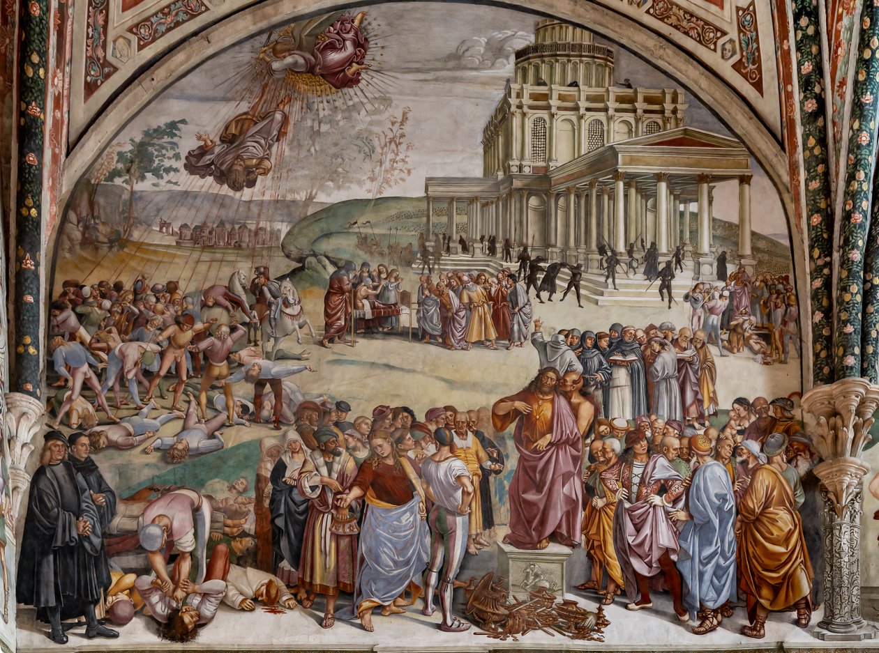 Preaching and the facts of the Antichrist by Luca Signorelli
