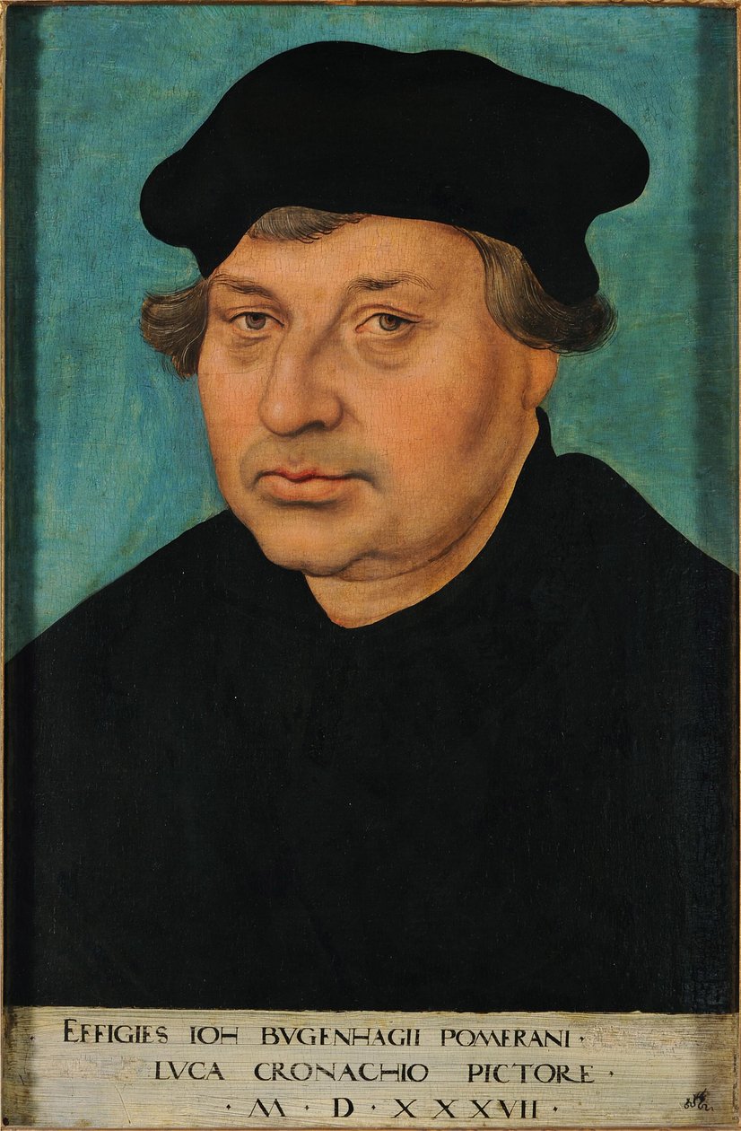 Portrait of Johannes Bugenhagen by Lucas Cranach the Elder