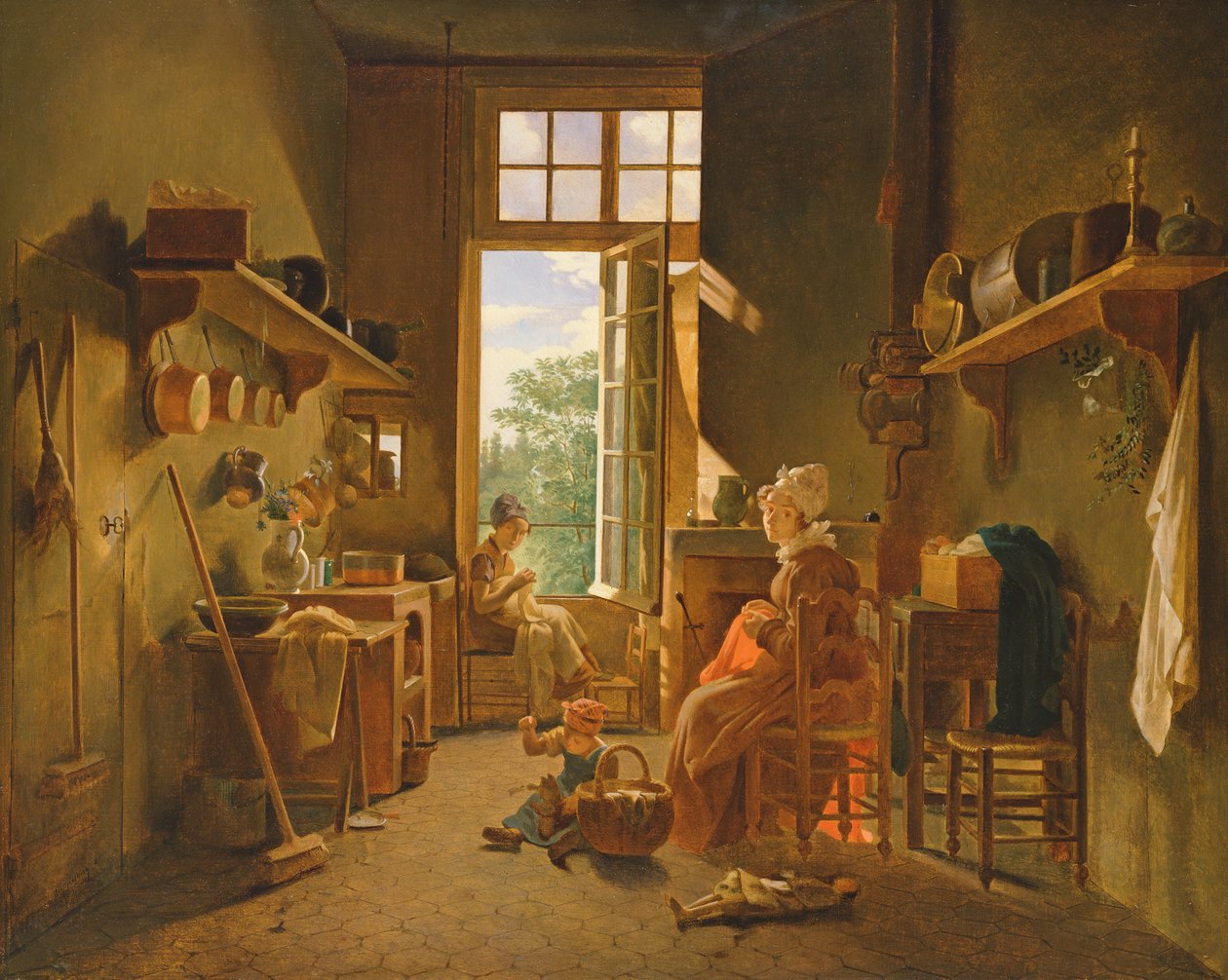 Kitchen Interior by Michel Martin Drolling: Fine art print