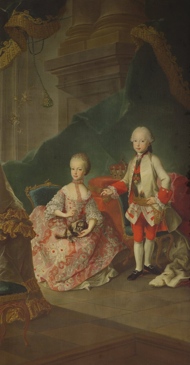 Two children of Empress Maria Theresa of Austria, Leopold and his ...