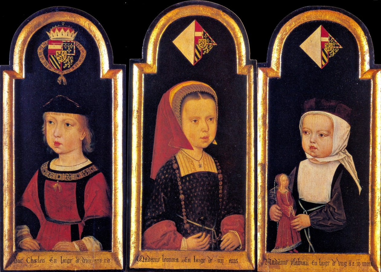 Archduke Charles, the later Holy Roman Emperor Charles V, with his ...