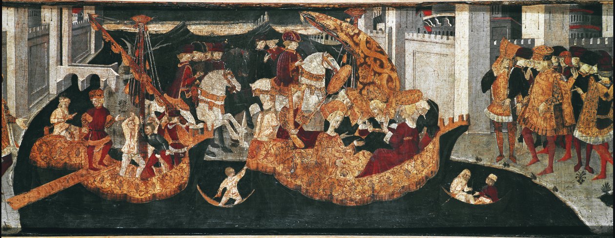 Pericone welcoming Alatiel, daughter of the Sultan of Babylon, on his ...