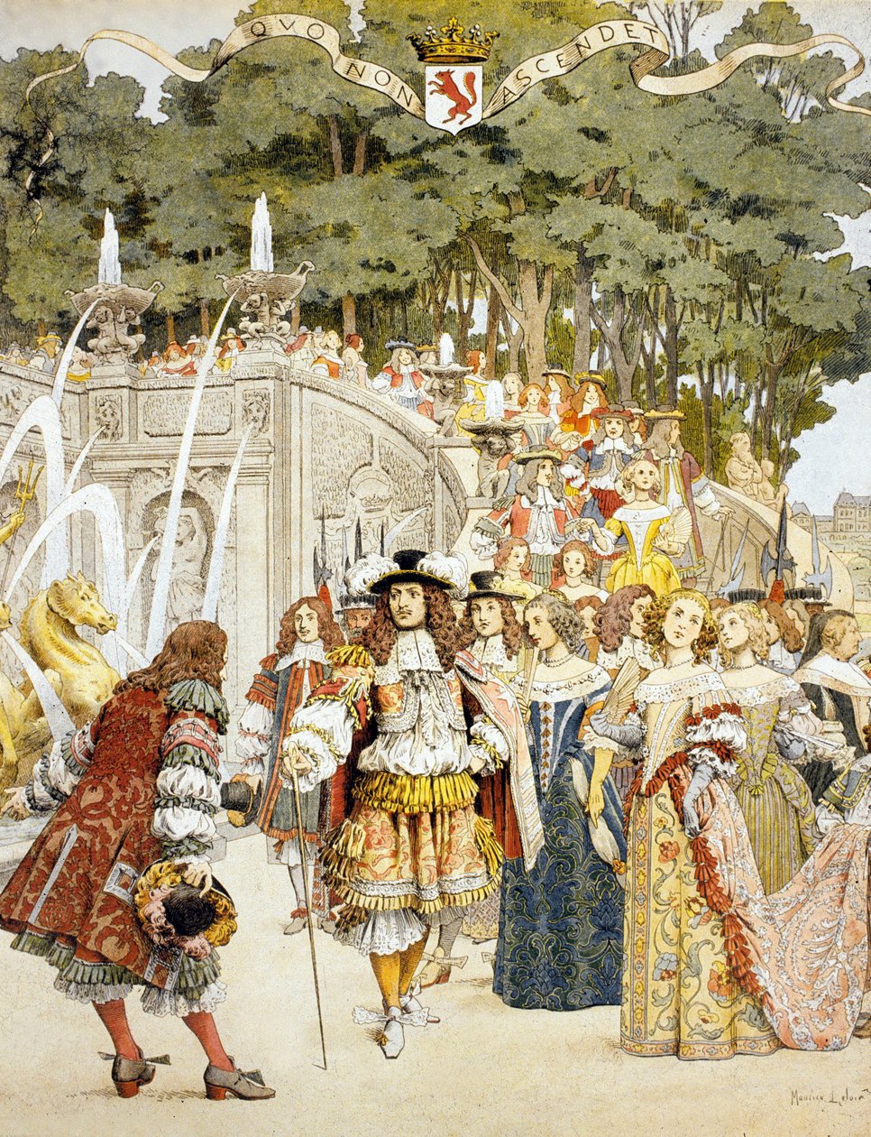 Nicolas Fouquet Receiving King Louis XIV at the Chateau de Vaux Le ...
