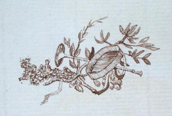 Drawing from Michael Faraday's scrapbook by Michael Faraday