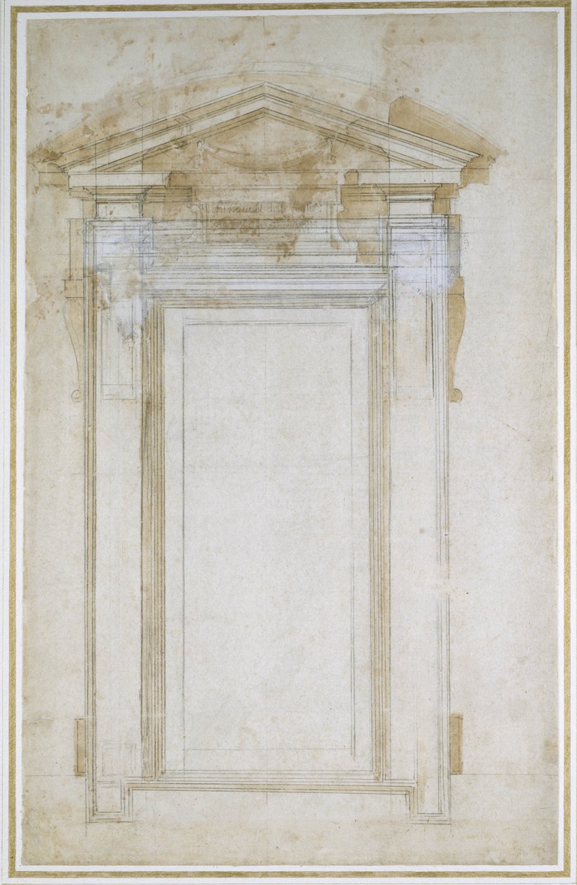 Study of a window with triangular gable, c.1546