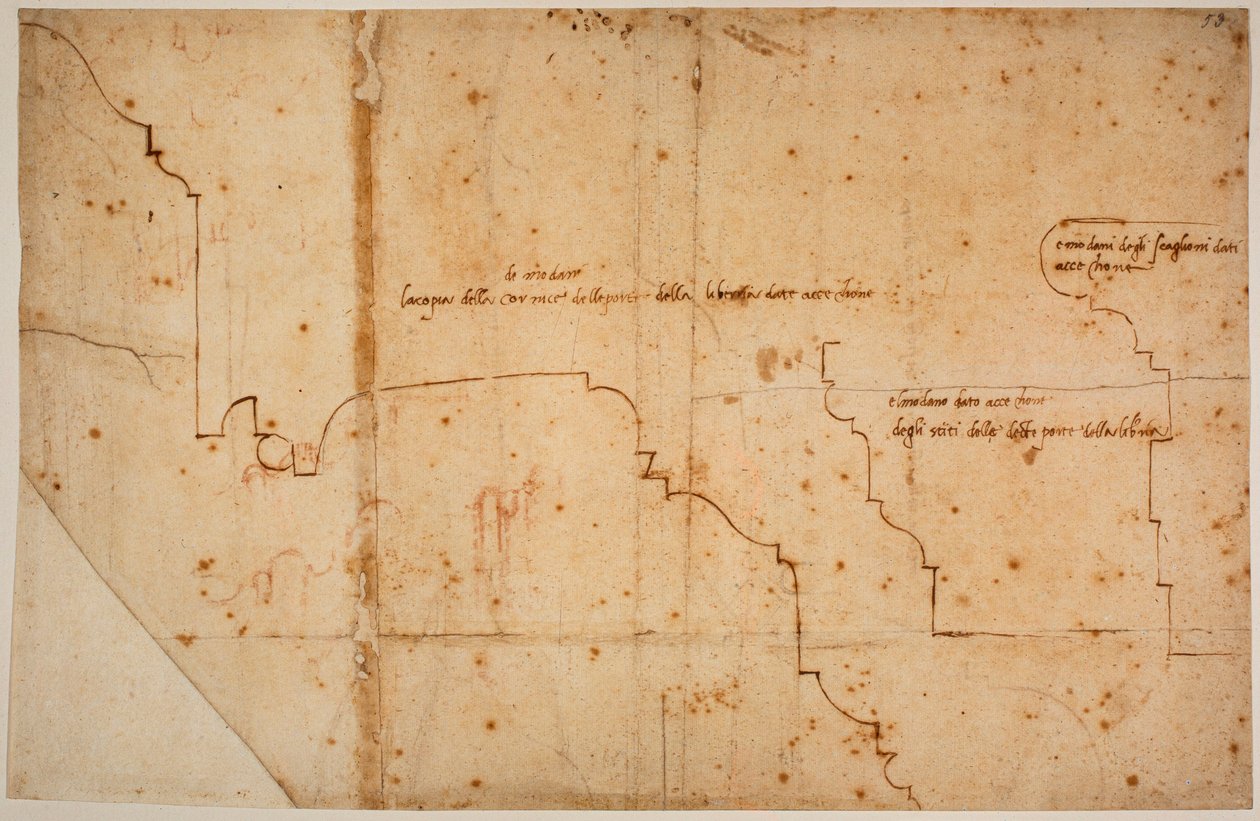 Molding profiles for the door of the Laurentian Library