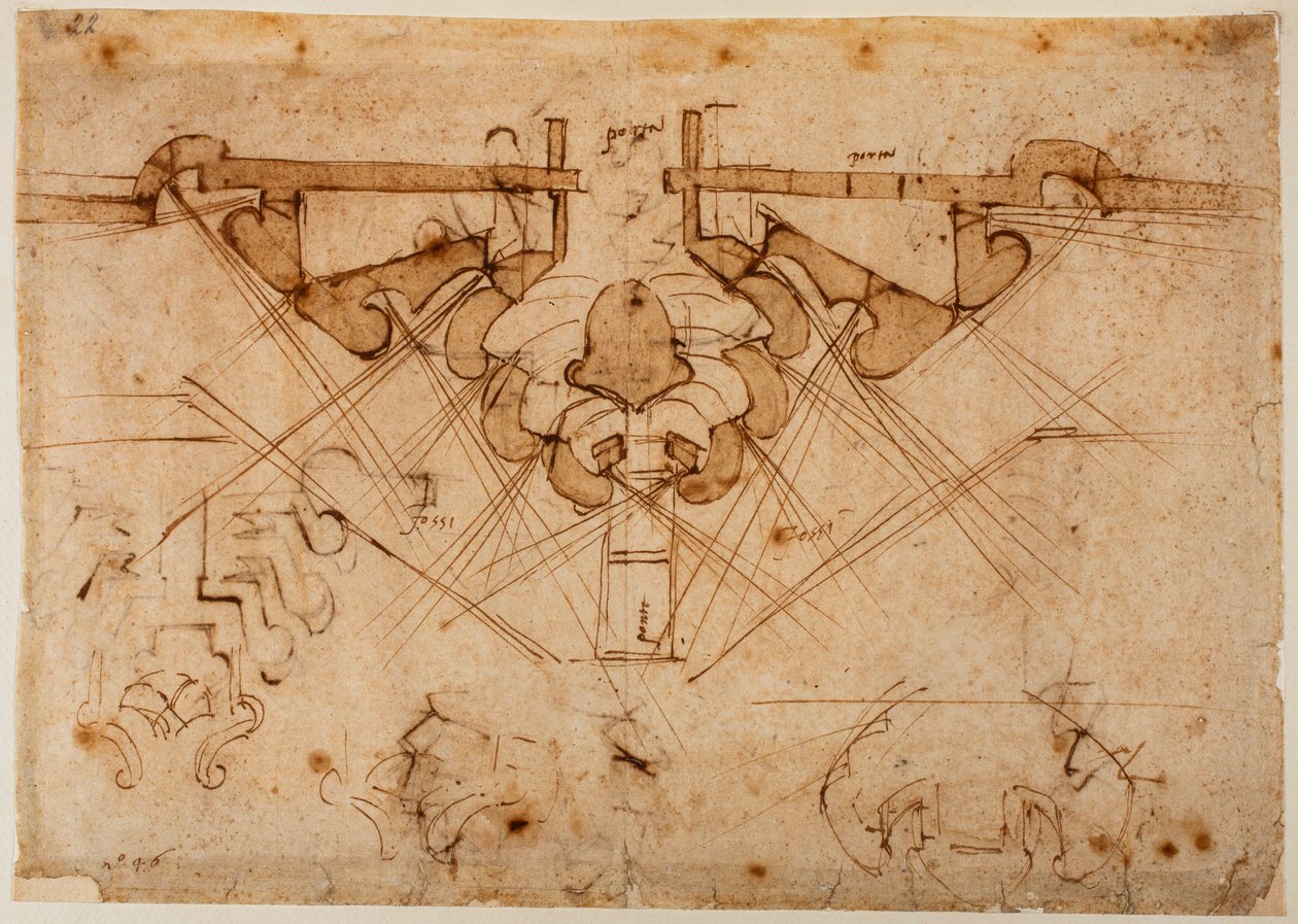 Project of Ramparts for a Gate by Michelangelo Buonarroti