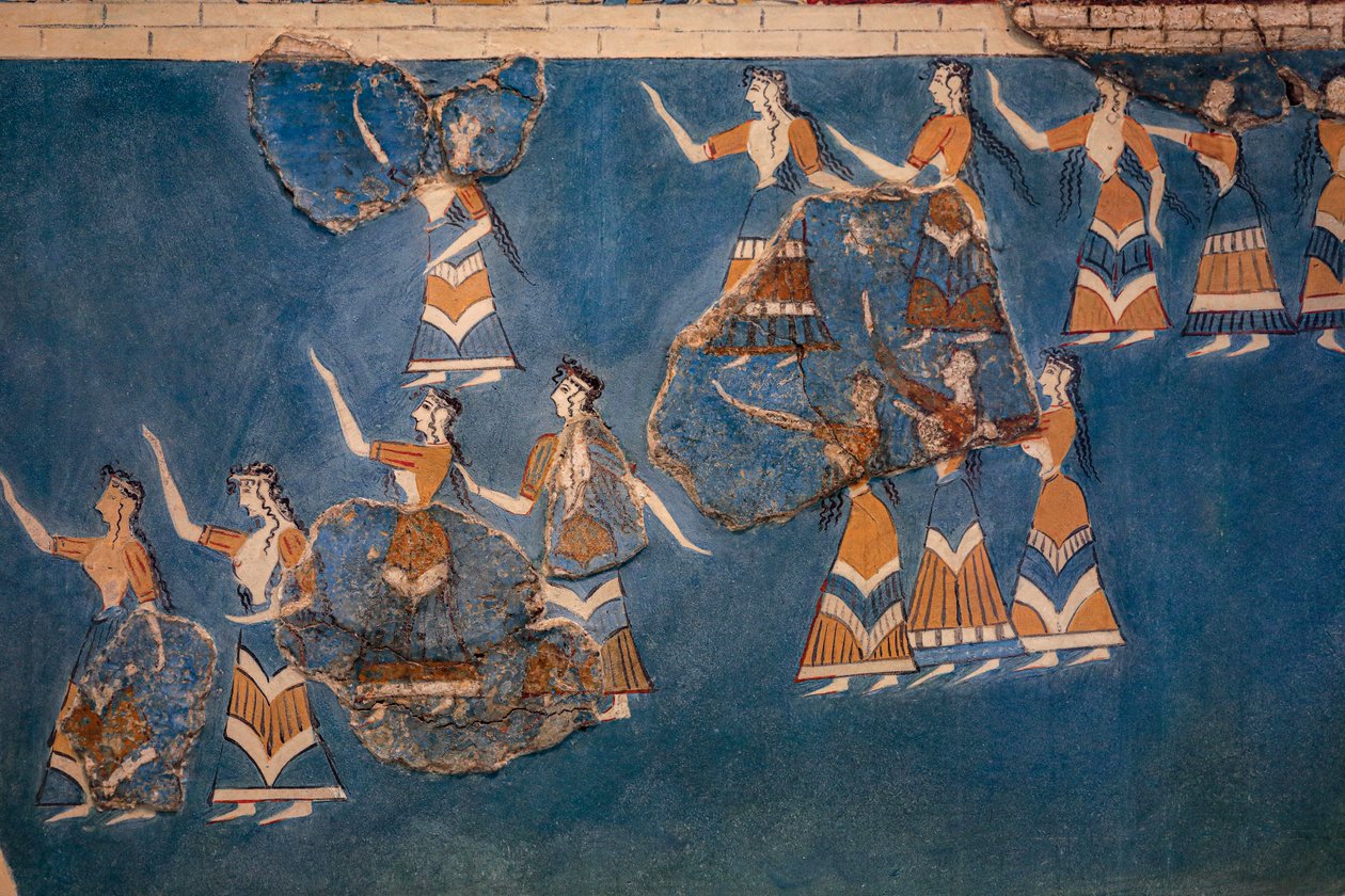 Sacred Grove and Dance Fresco by Minoan: Fine art print
