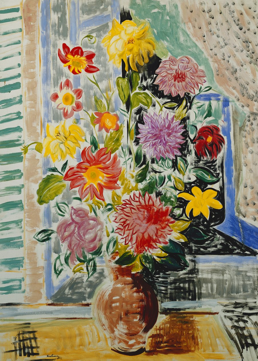 Vase of Flowers by Moise Kisling: Buy fine art print