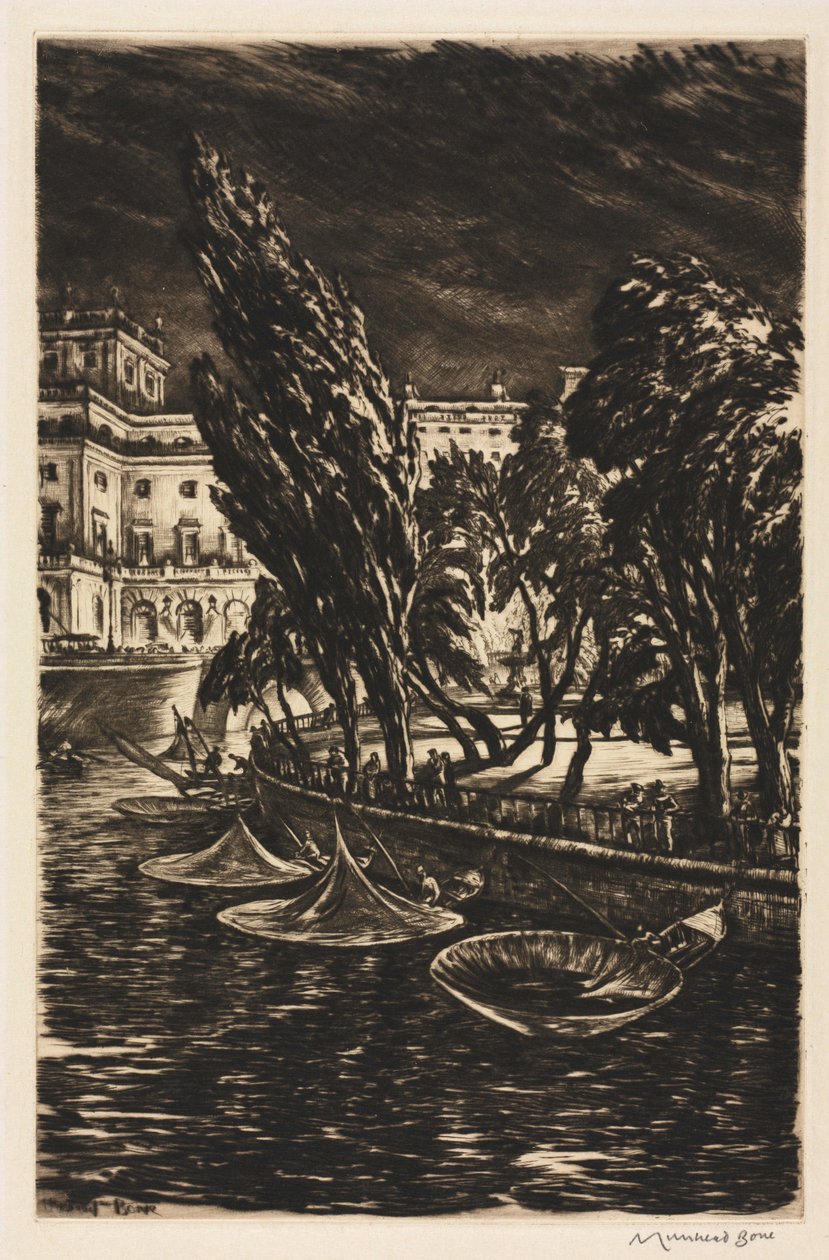 Windy Night, Stockholm by Muirhead Bone: Fine art print