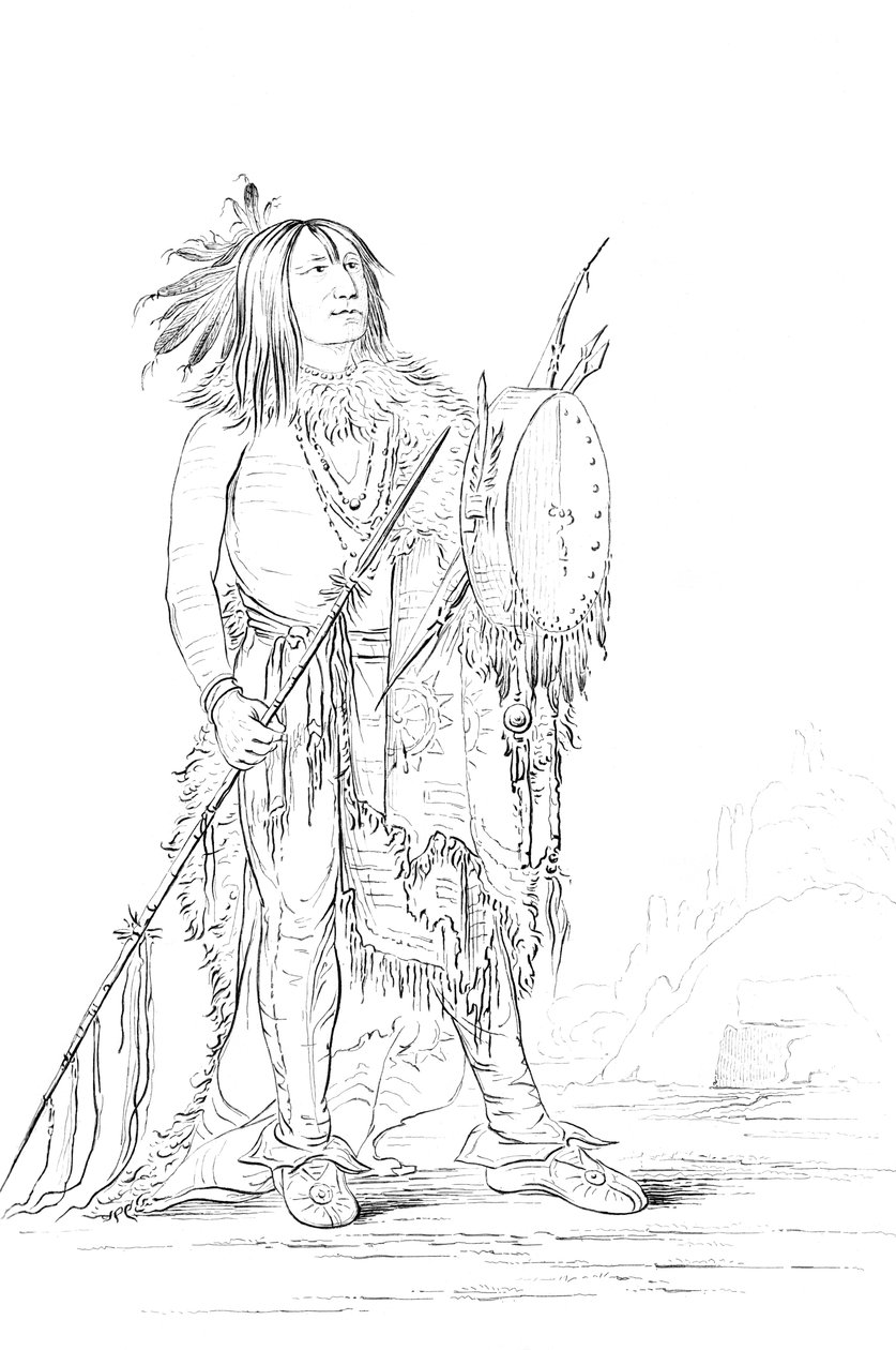 Native Man Drawing