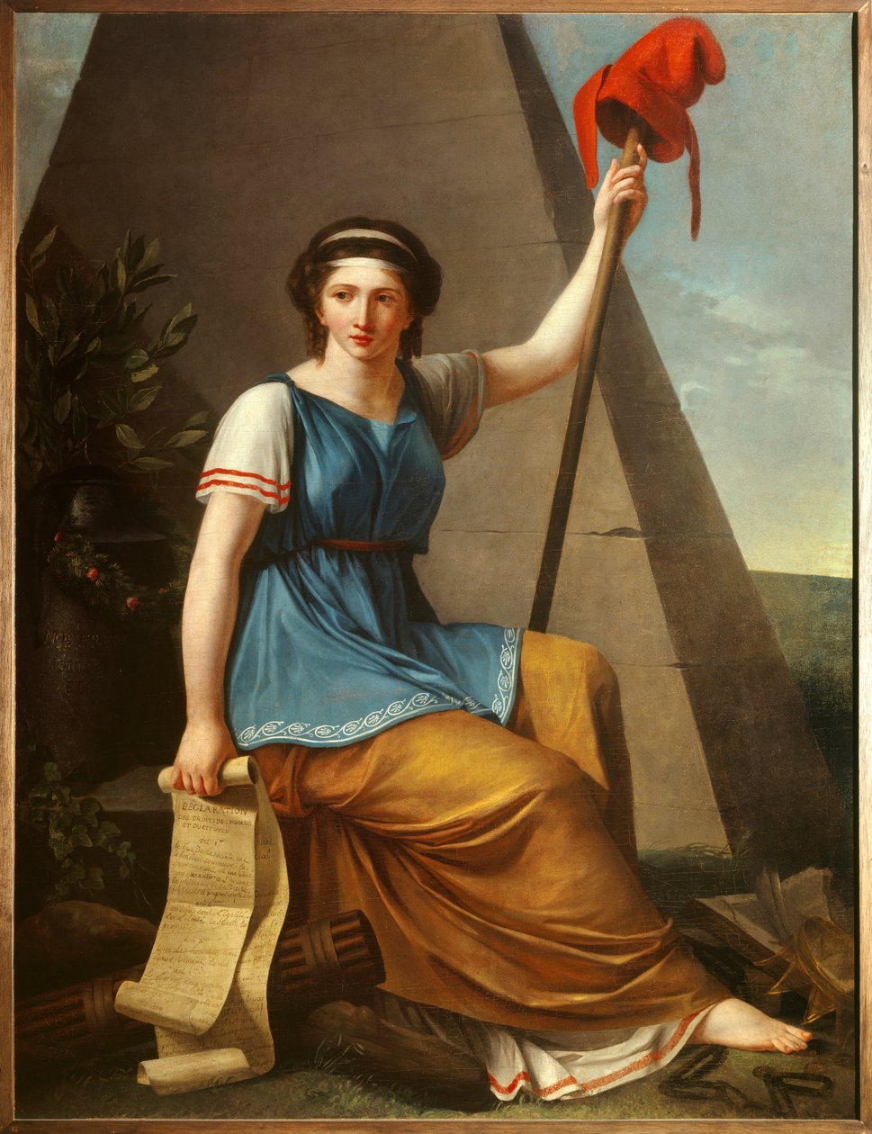 The Liberty. Allegory of Liberty as a woman with a Phrygian hat ...