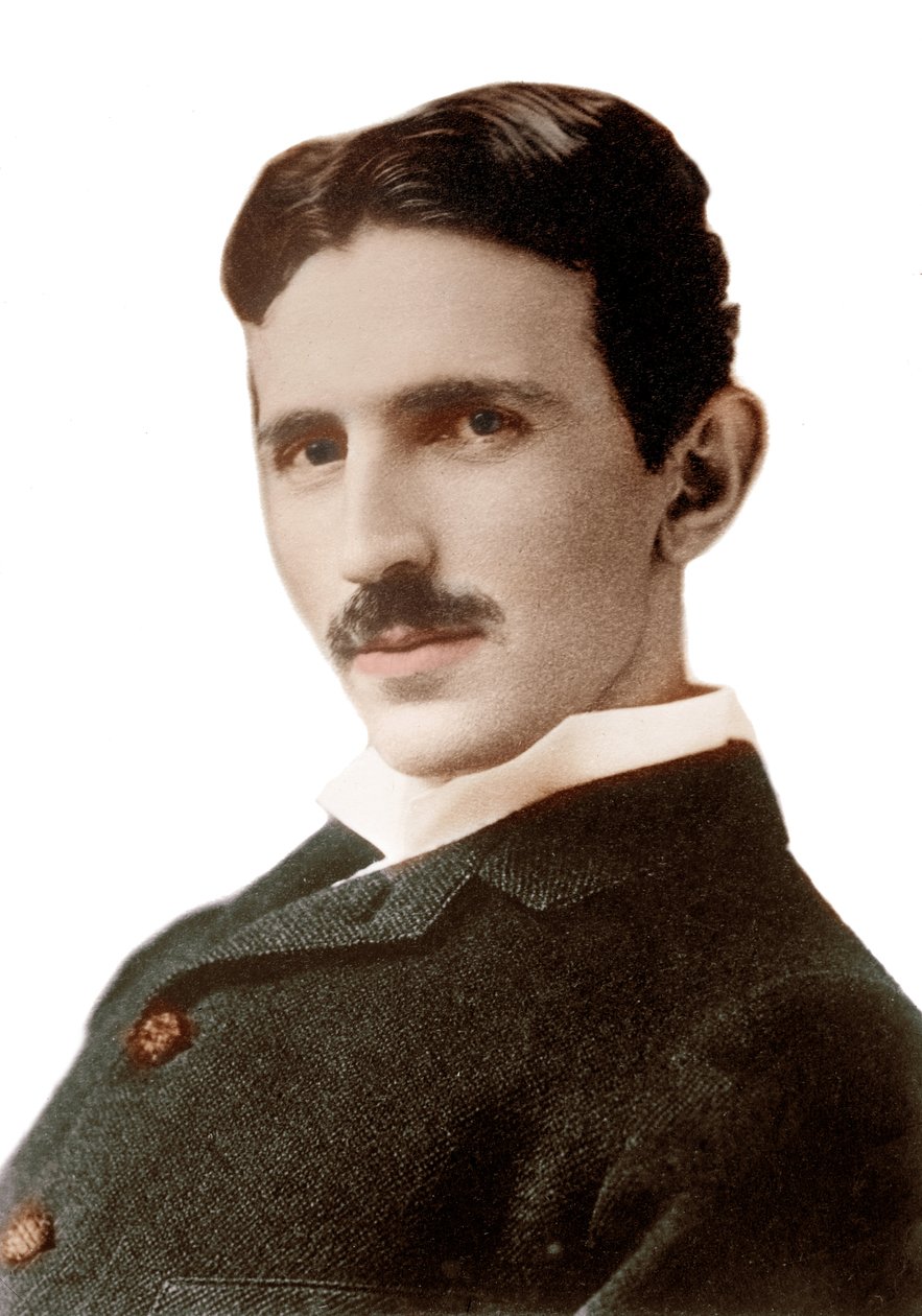 Portrait of Nikola Tesla - Croatian-born Serb engineer, physicist and ...