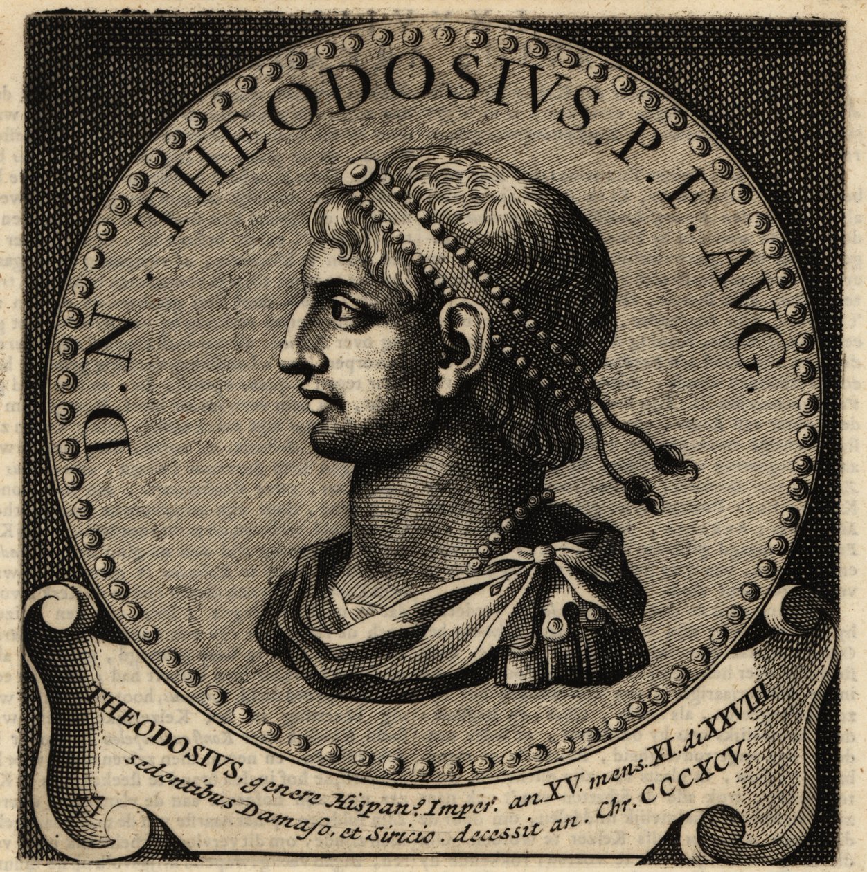 Portrait of Roman Emperor Theodosius I