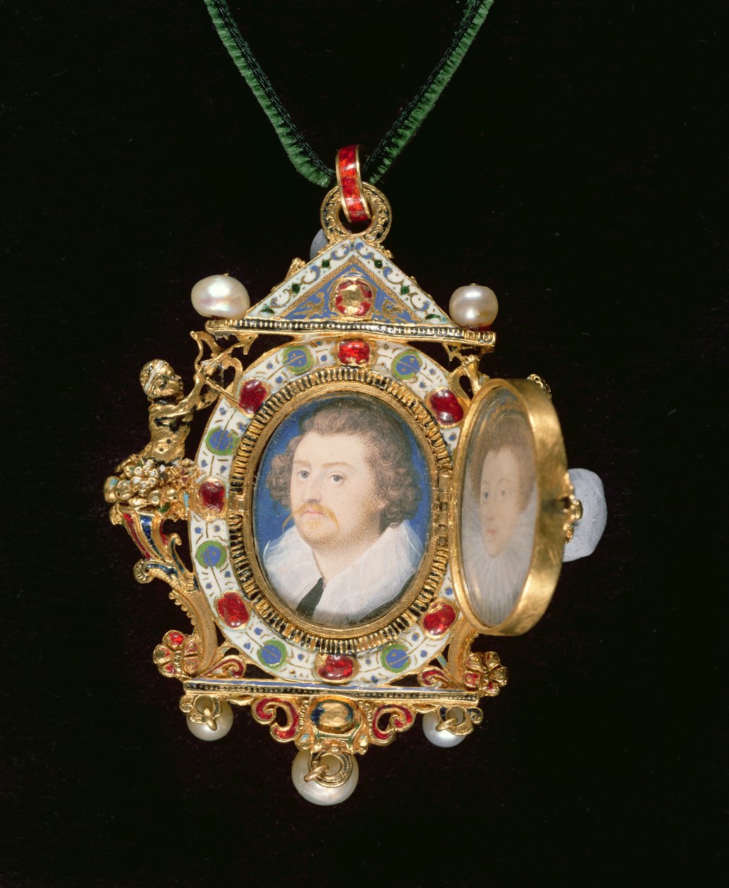 The Gresley Jewel, with miniature portraits of Sir Thomas Gresley and ...