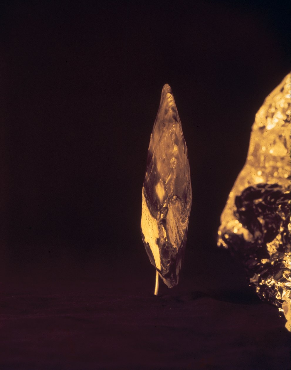 Knapped axe or spear head by Paleolithic: Fine art print