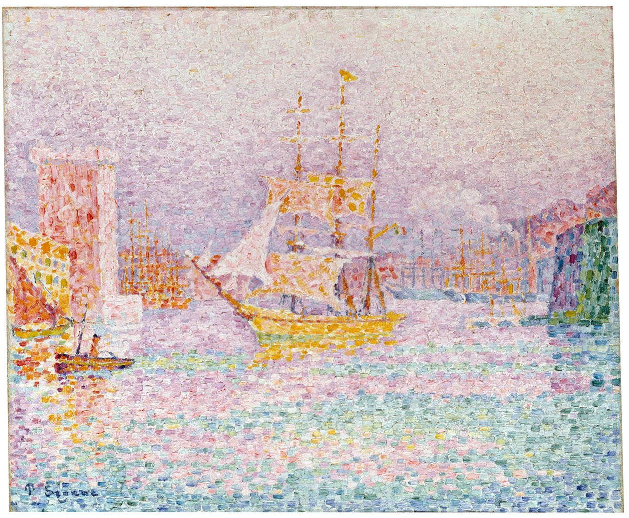 The Harbour at Marseilles by Paul Signac: Fine art print