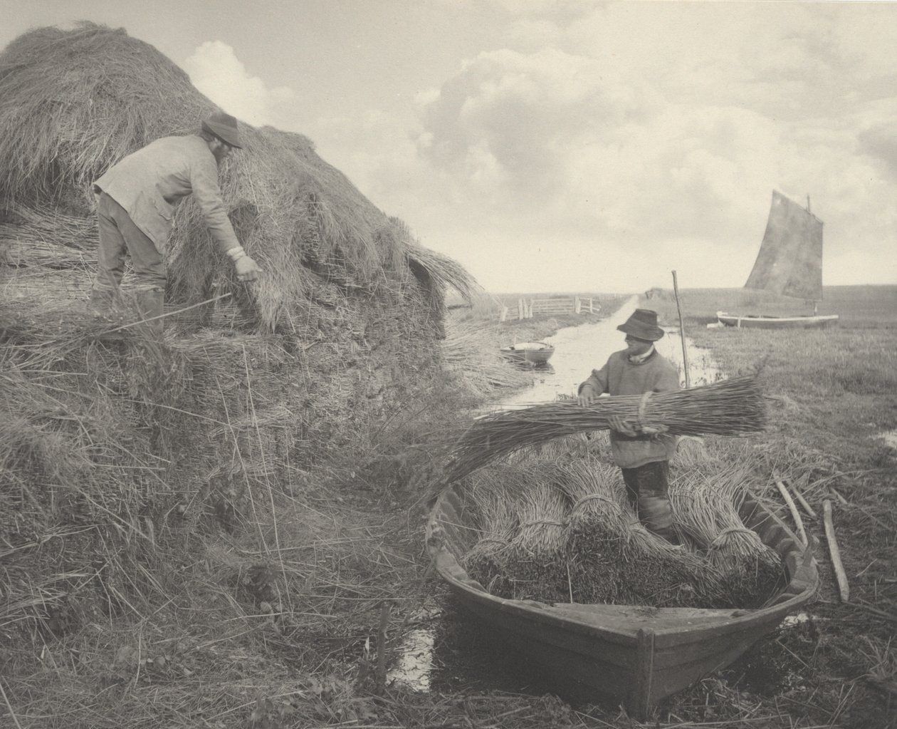 Ricking the Reed by Peter Henry Emerson: Fine art print