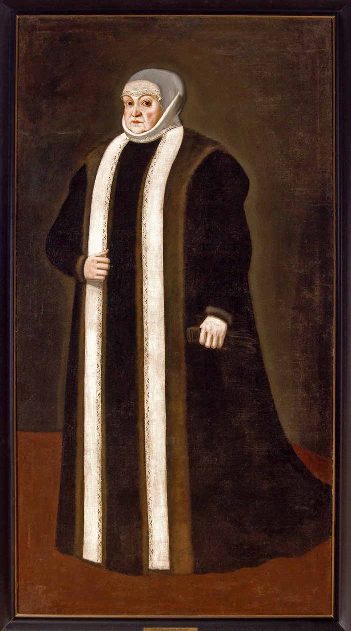 Portrait of Queen Bona by Polish School: Fine art print