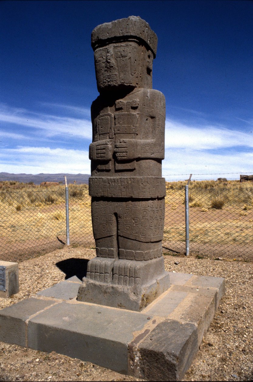 Pre-Columbian archaeological site of Tiahuanaco, Bolivia