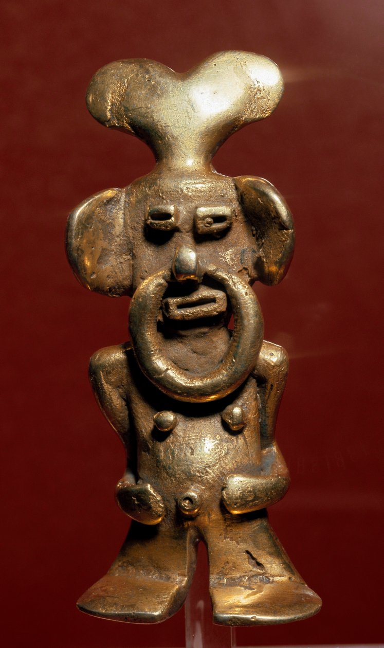 Precolombian art, Quimbaya civilization (Colombia): anthropomorphic ...