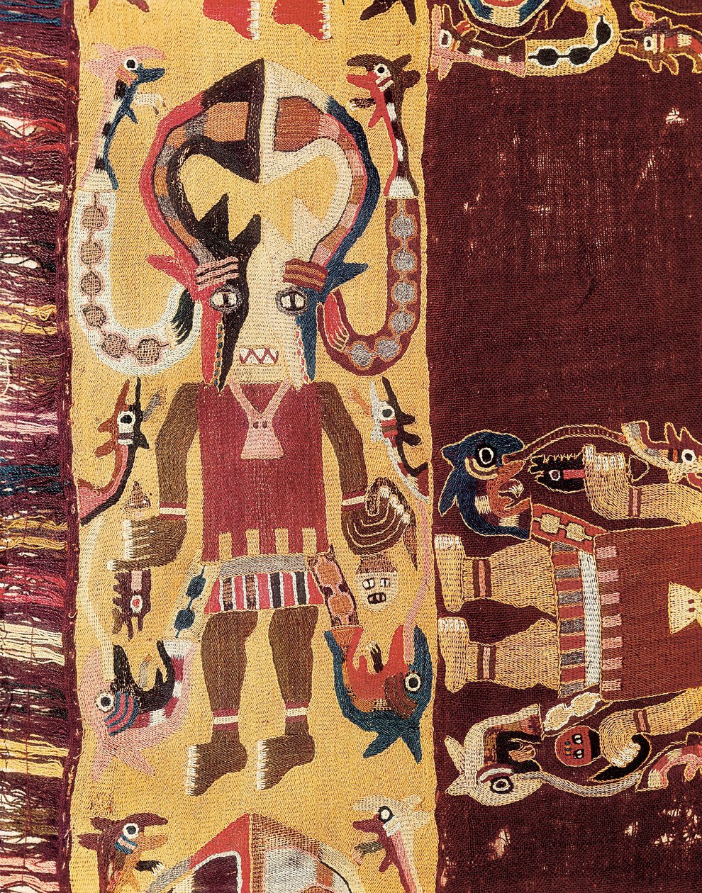 Pre-Columbian civilization: ceremonial officiant wearing a mask