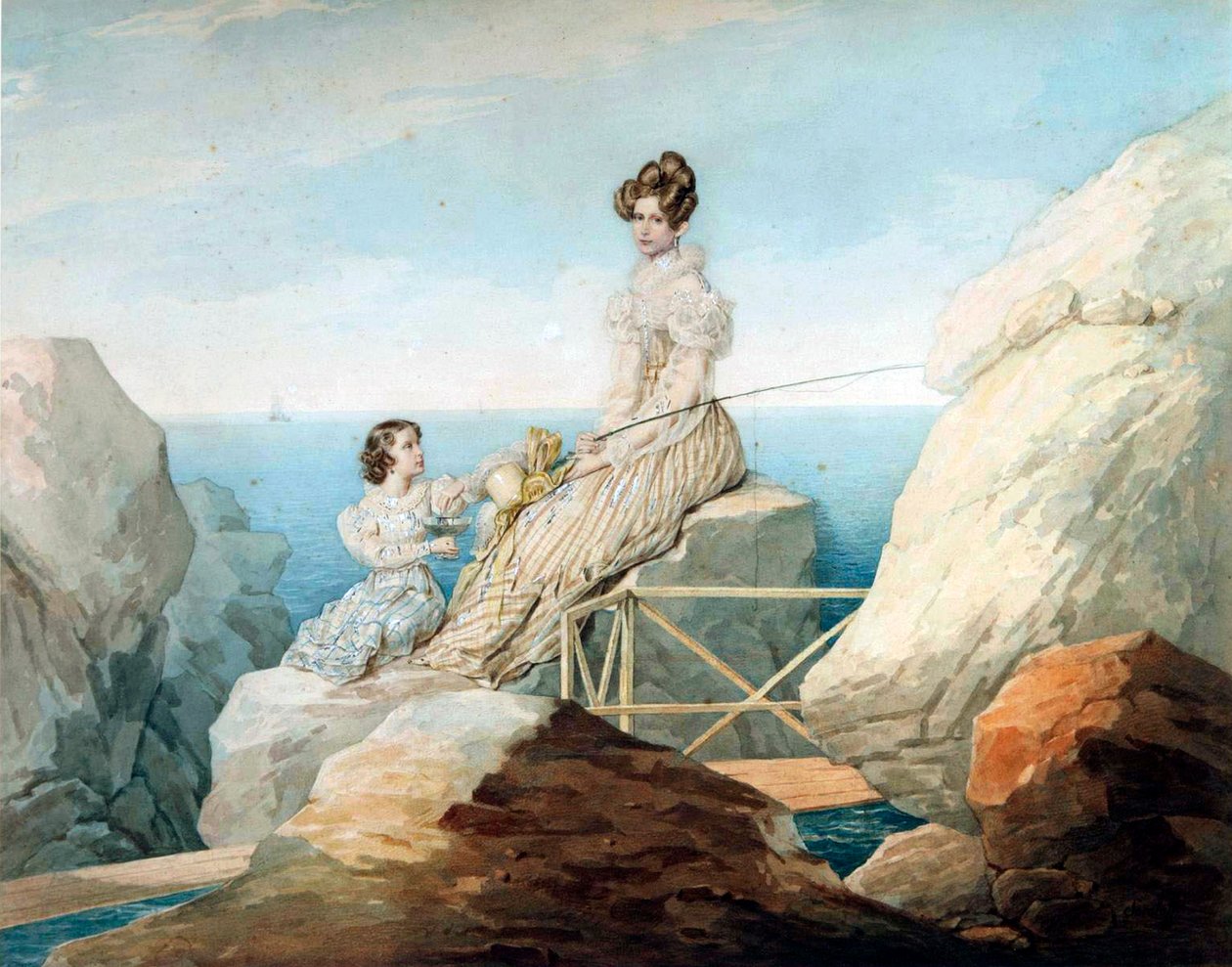 Empress Alexandra Fyodorovna with Daughter Grand Duchess Maria ...