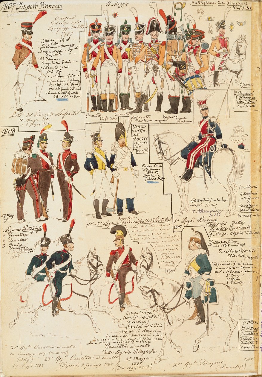 Military uniforms of French Empire, by Quinto Cenni