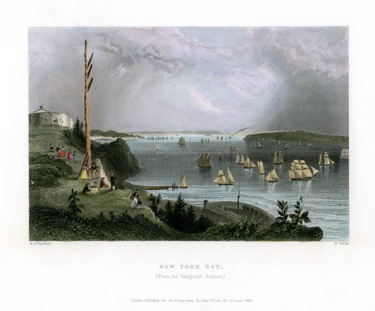 New York Bay as seen from the Telegraph Station by R. Wallis