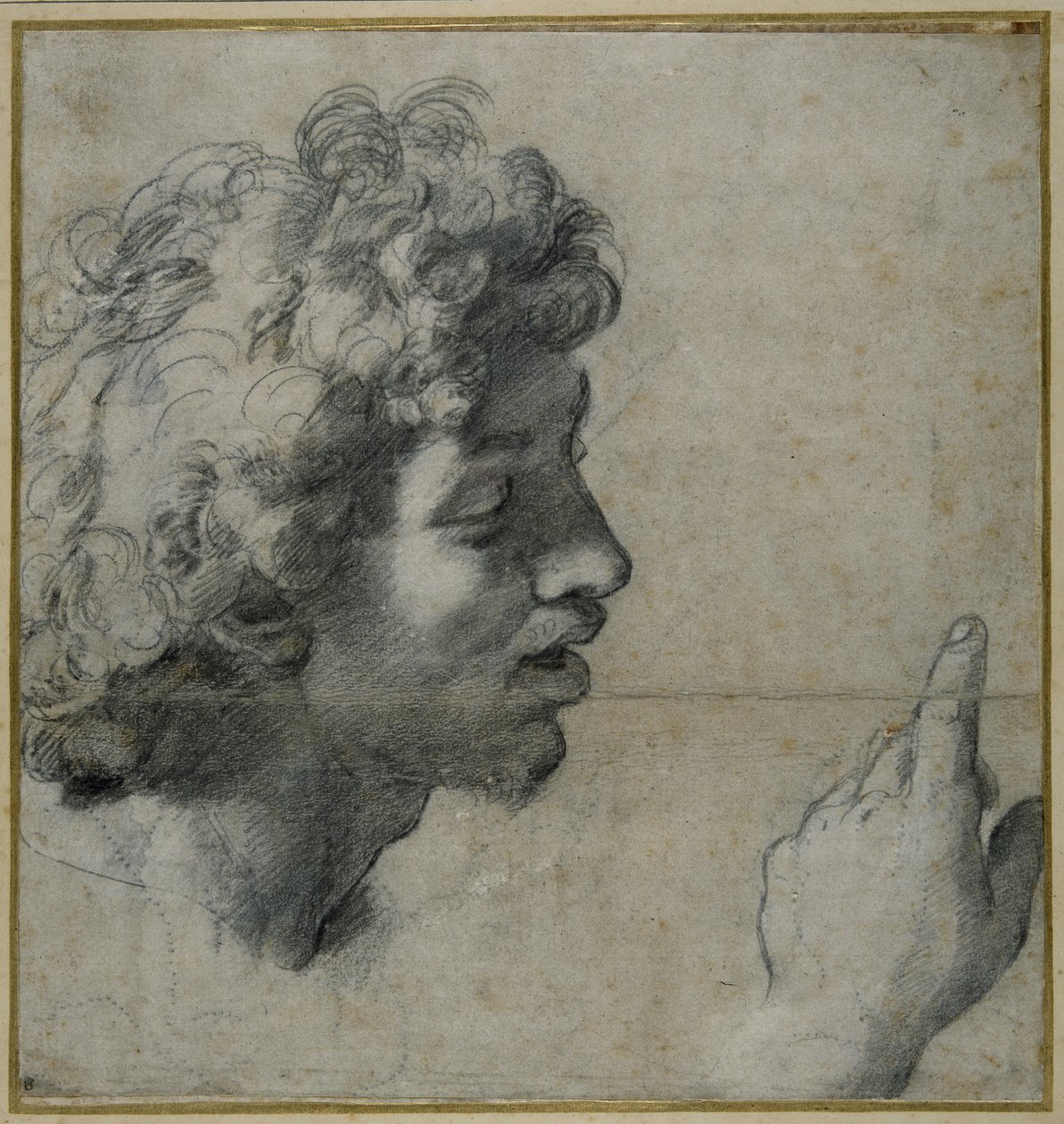 Head and hand study by Raphael: Buy fine art print