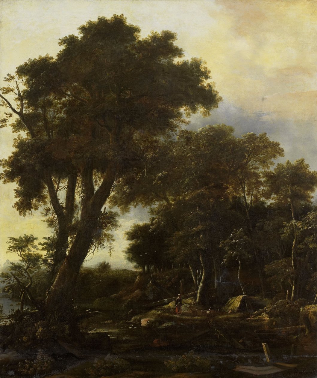 Forest Landscape with Lean-to by Roelandt Roghman