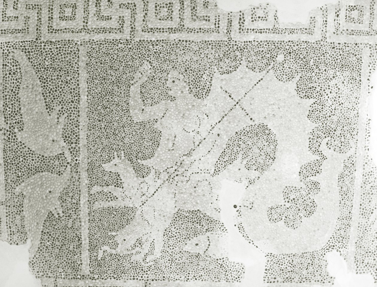 Hellenistic Pebble Mosaic of Scylla and Charybdis Guarding the Strait ...