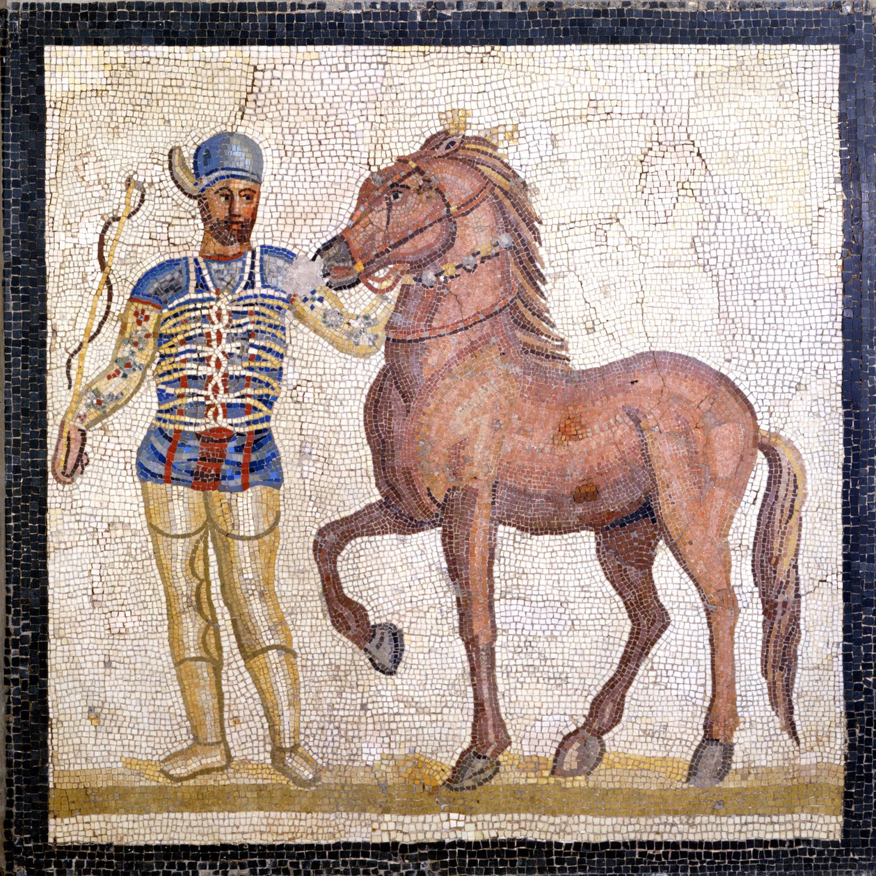Representation of the four factions of the Roman circus: the blues ...